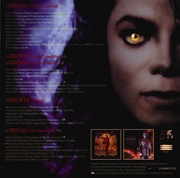 Michael Jackson HIStory Ghosts Vol 1 : Back | CD Covers | Cover Century ...